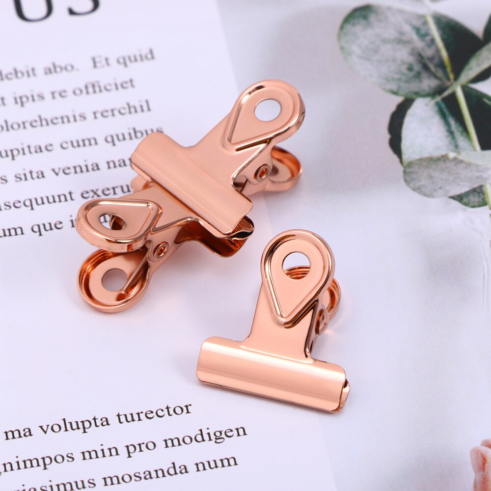 10PCS Metal Binder Clips Plating Paper Clamp Hinge... – Grandado
