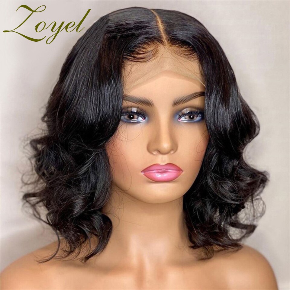 Zoyel Wavy Short Bob Wig synthetic Lace Front Wigs... – Grandado