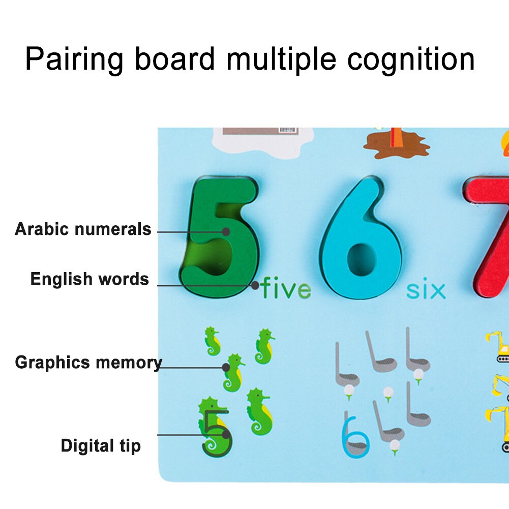 Colorful Number Alphabet Shape Wooden Puzzle Pairi... – Grandado