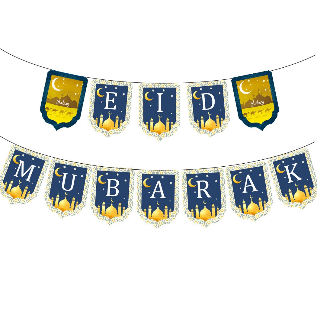 Eid Mubarak Banner Ramadan Kareem Decor Wall Hangi... – Vicedeal