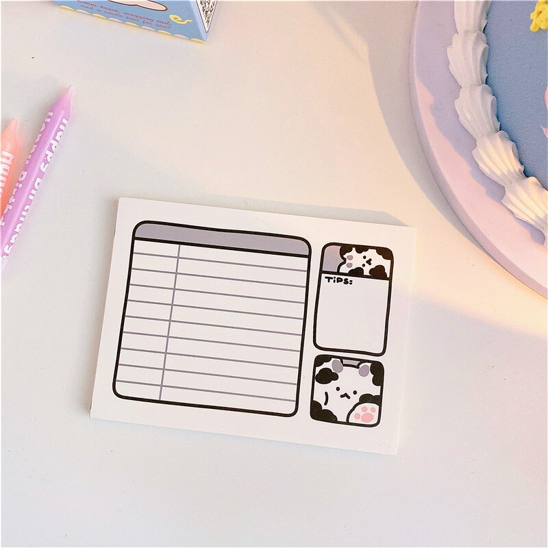 50 pages Cute Plush Cow Memo Pad Kawaii Stationery... – Grandado
