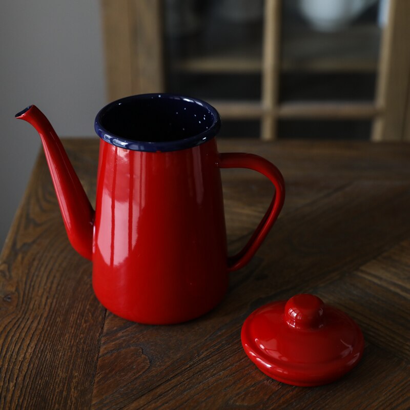 Japanese Style Enamel Coffee Pot Portable Teapot O... – Grandado