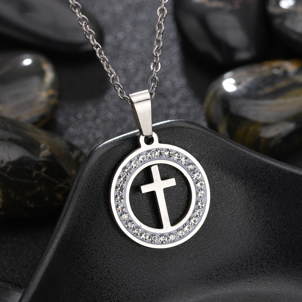 Christian Eternal Life Circle Pendant Necklace for... – Grandado