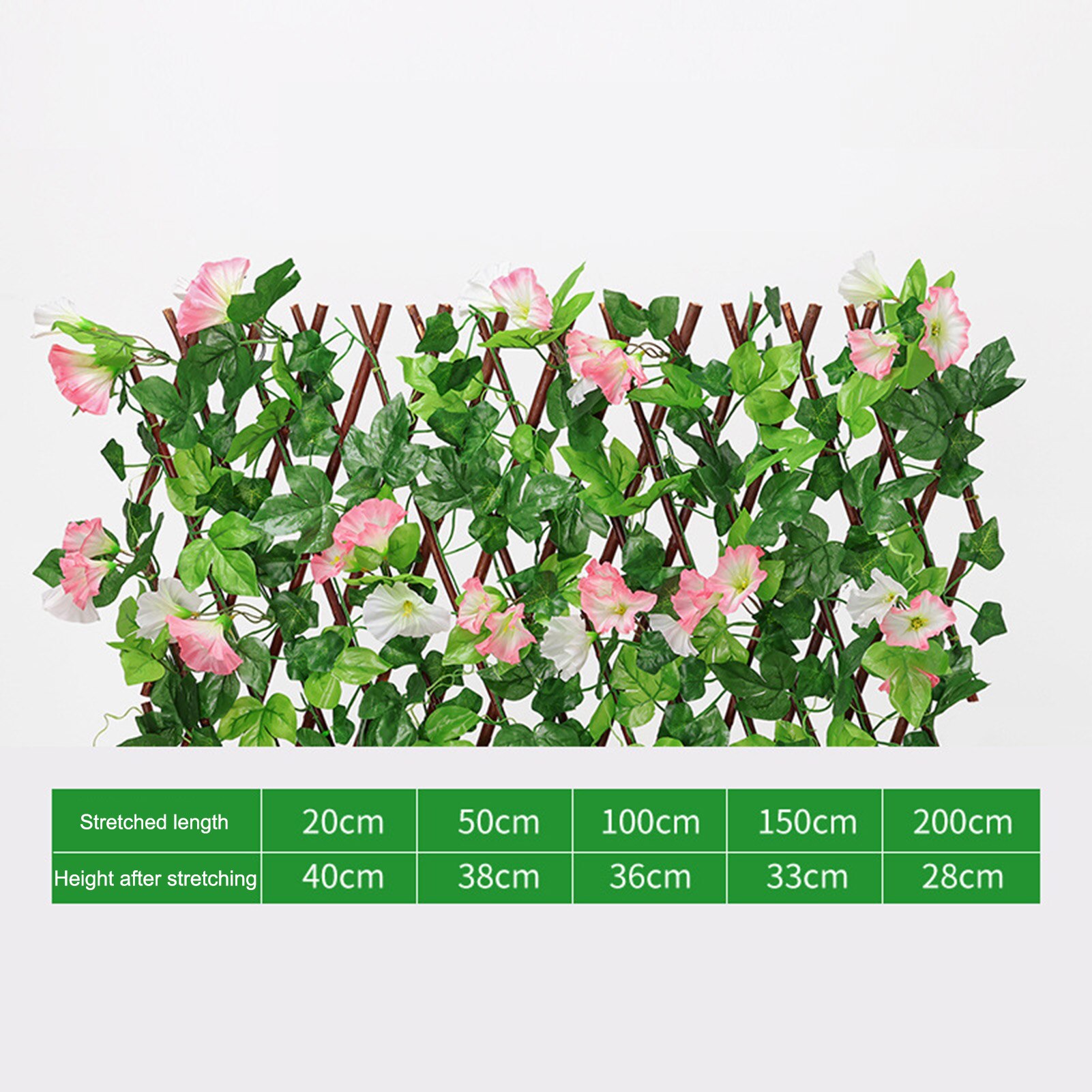 Retractable Flowers Artificial Garden Trellis Fenc... – Grandado