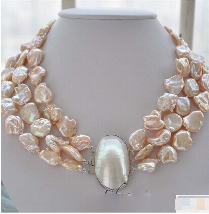 +++809 strands 19mm BAROQUE pink KESHI REBORN PEAR... – Grandado