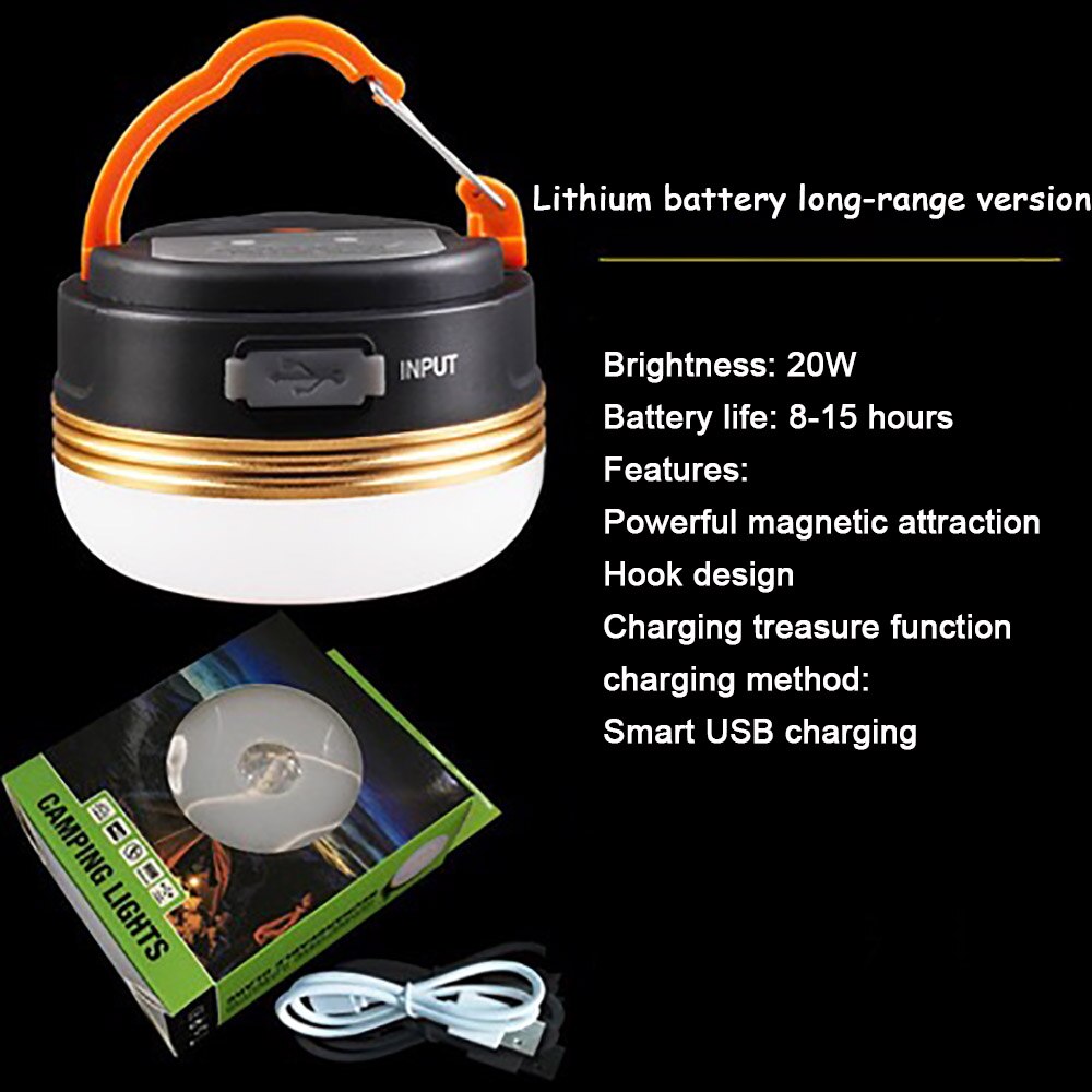 Lanterne camping lys led lommelygter genopladelige... – Vicedeal