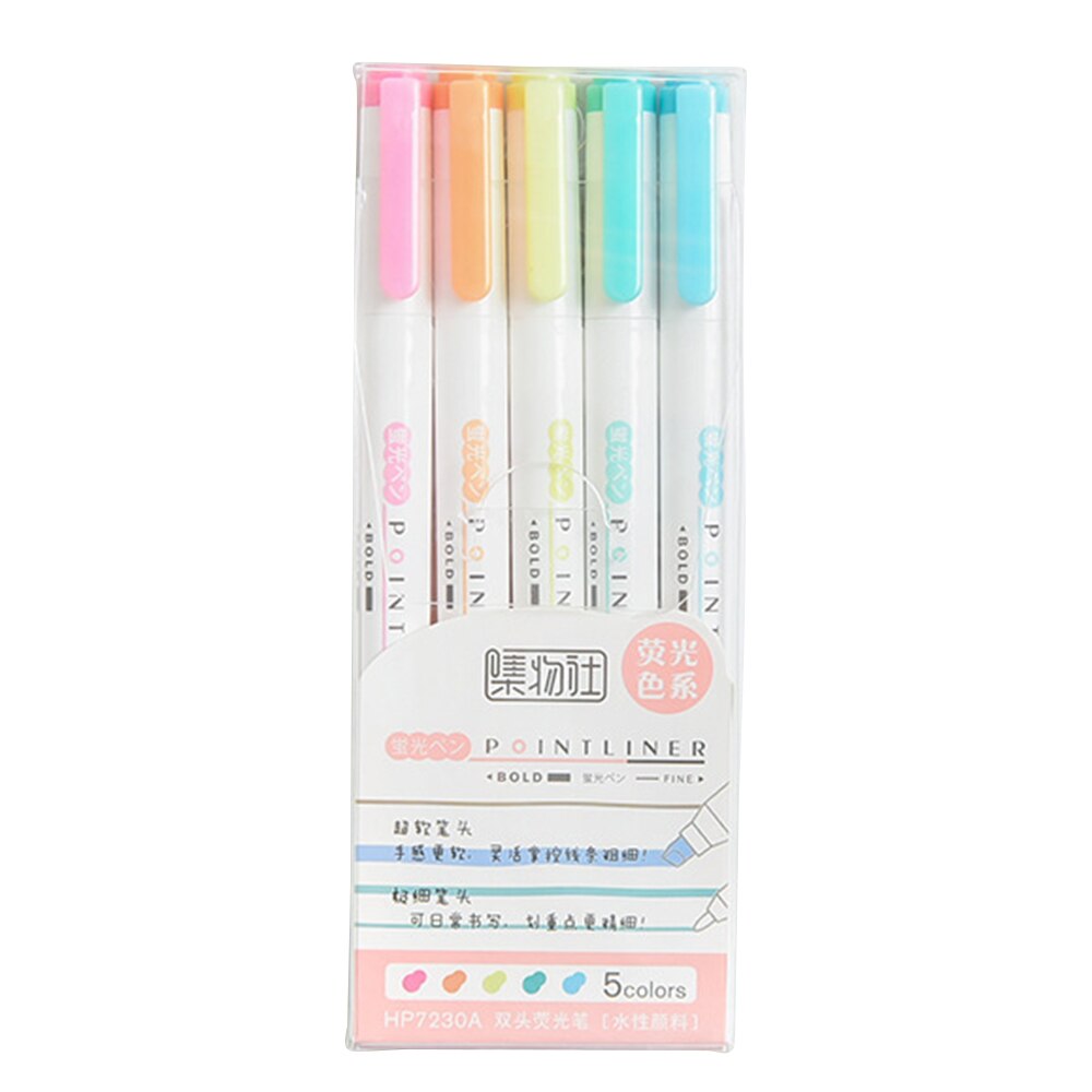 6/8/25colors Double Line Highlighter Marker Pen Su... – Vicedeal