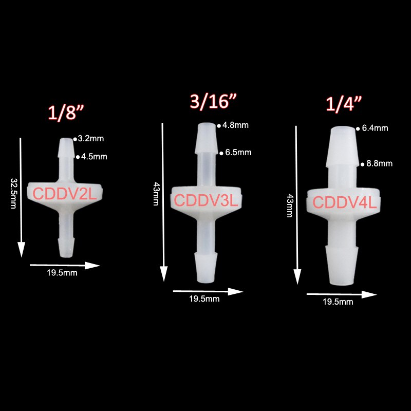 3/16‘’ 4.8mm PVDF plastic check valve/ozone resist... – Grandado