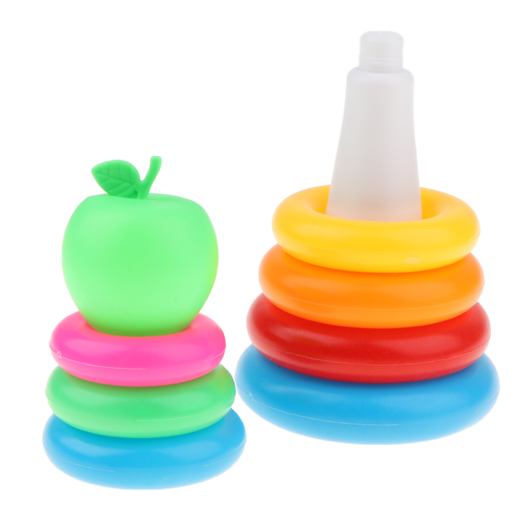 Rainbow Nesting Stacking Rings Toy Early Developme... – Grandado