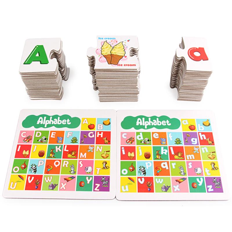 Uppercase Lowercase Letter Cardboard Matching Puzz... – Grandado
