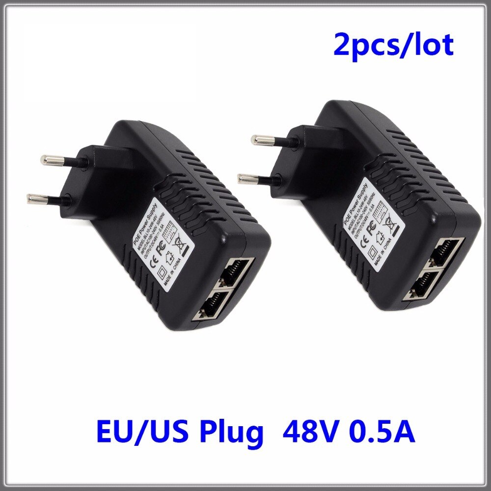 2PCS/LOT PoE Injector DC 48V 0.5A Power over Ether... – Grandado