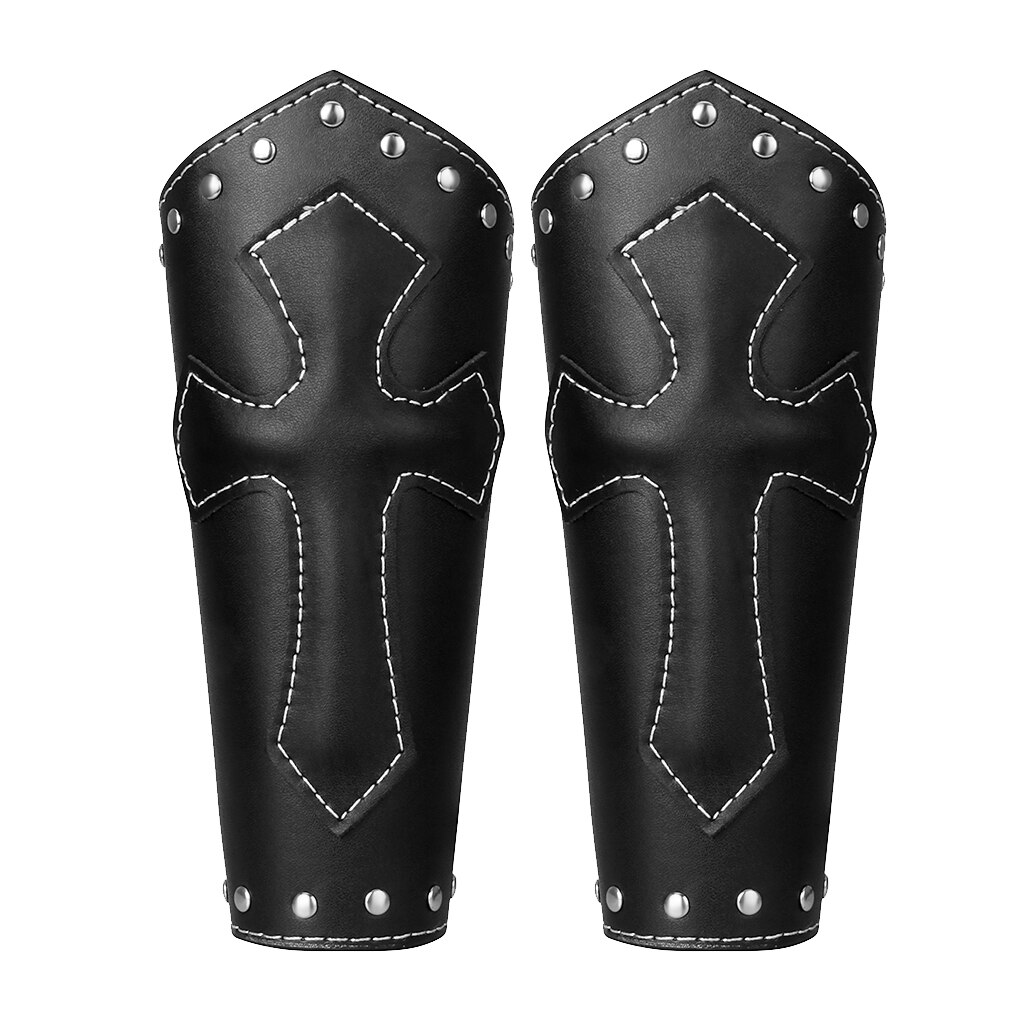 2pieces Vintage Pu Leather Arm Armor Arm Guard Med... – Grandado