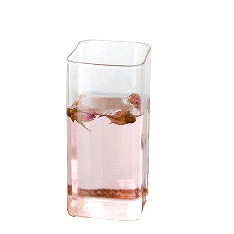 Glass Water Cup Square Heat-resistant Transparent ... – Grandado