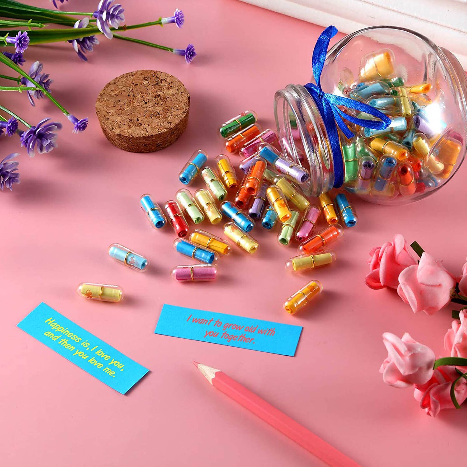110PCS Cute Capsule Message Love Friendship Letter... – Grandado