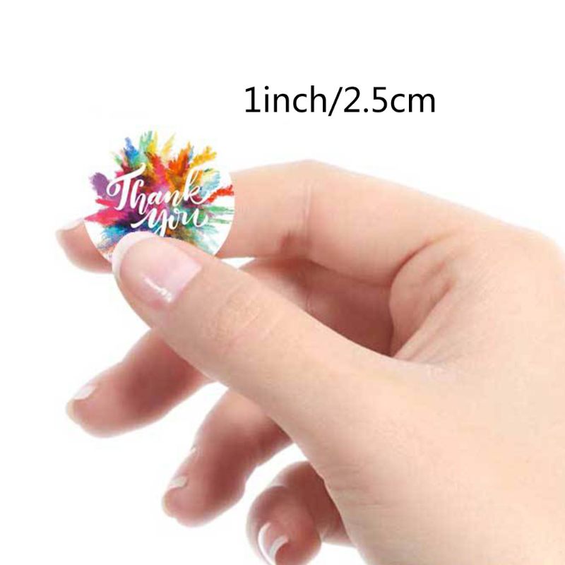 500pcs 8 Designs Watercolor Floral Thank You Stick... – Grandado