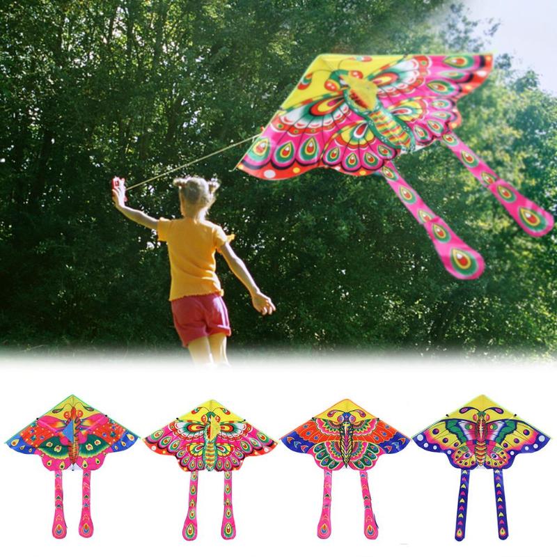 90x50cm Bright Cloth Colorful Butterfly Kite Outdo... – Grandado
