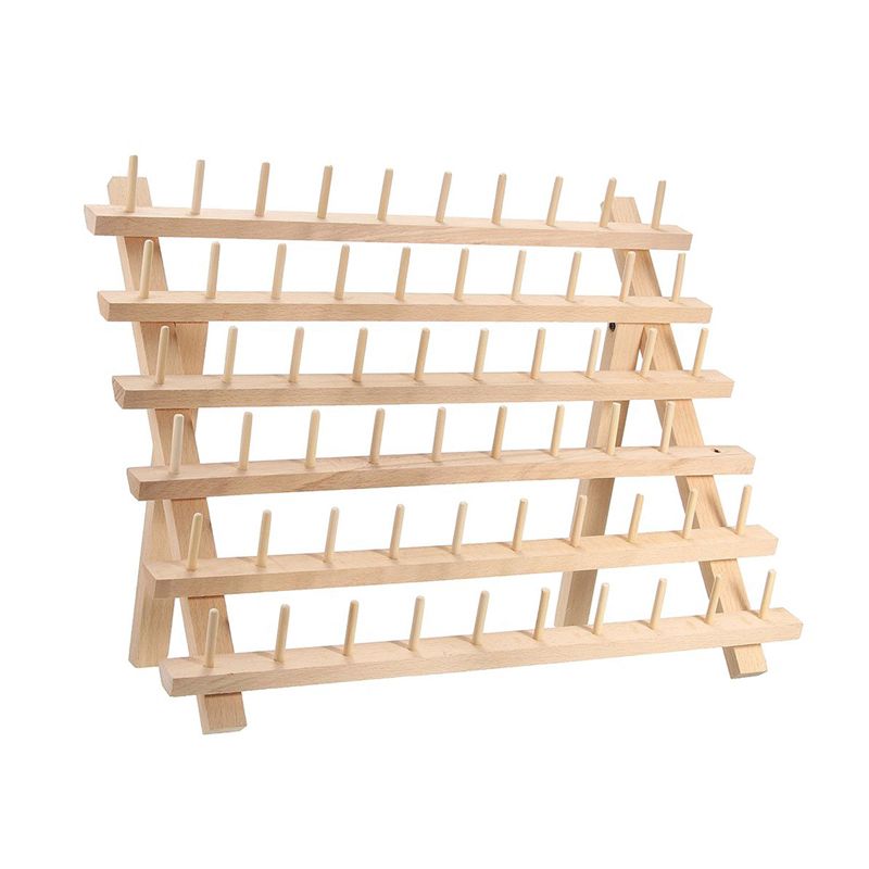 60 Spool Wooden Thread Rack and Organizer for Sewi... – Vicedeal