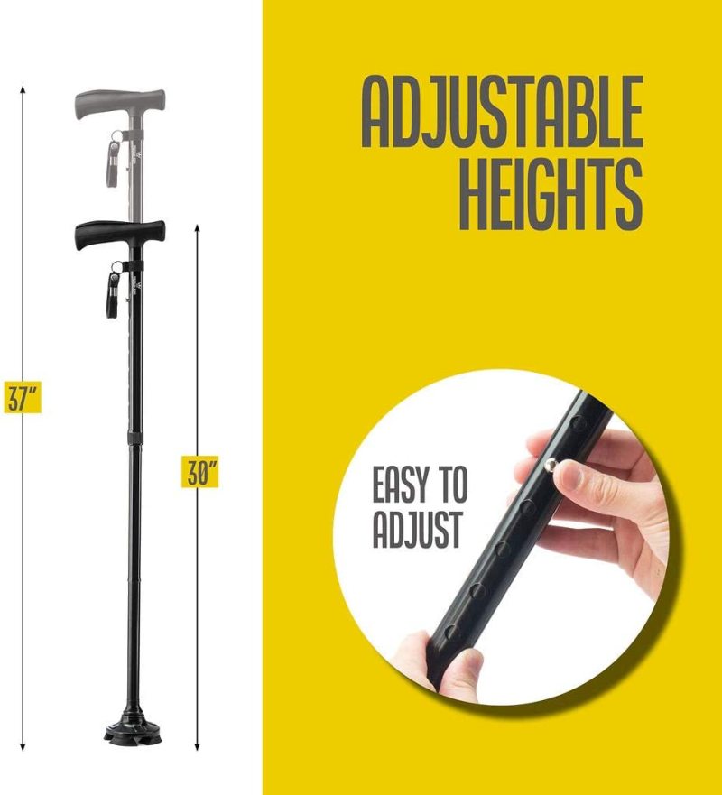 Walking Cane Collapsible Telescopic T-shaped Handl... – Vicedeal