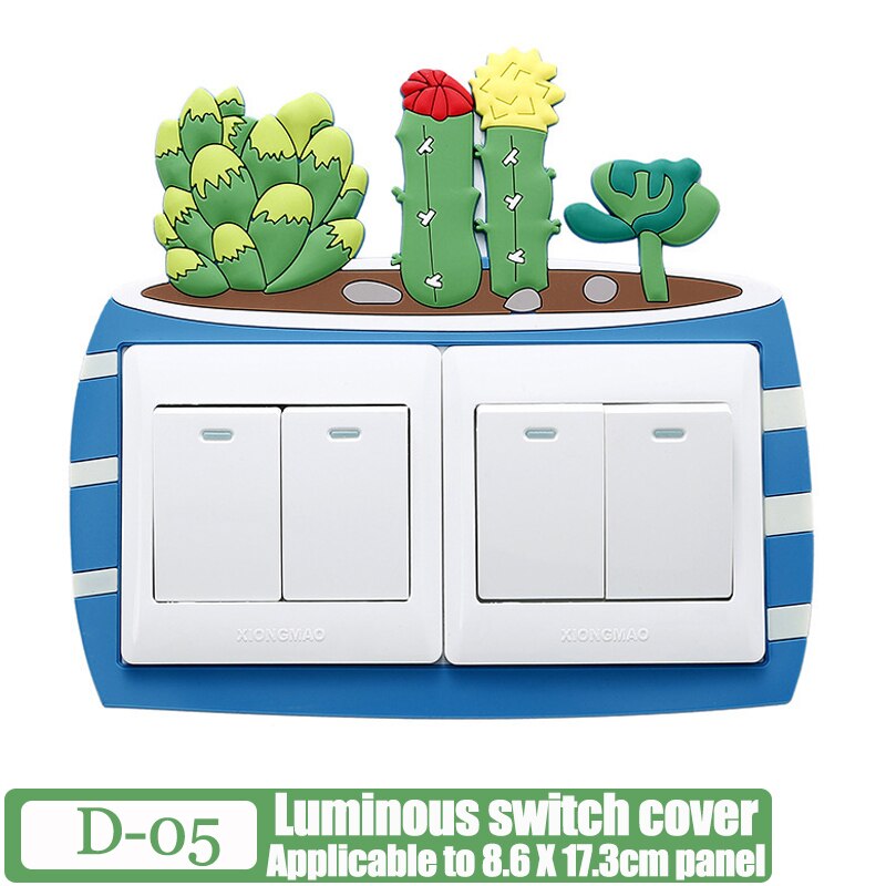 Cartoon plant Luminous Switch cover children Room ... – Grandado