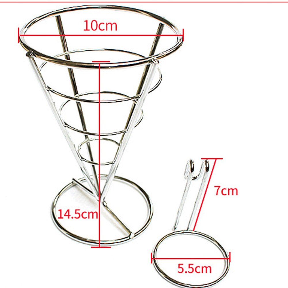 Chip Stand Holder French Fry Fries Bowl Black Meta... – Vicedeal