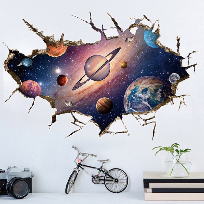 Simanfei Space Galaxy Planets Wall Sticker Waterpr... – Vicedeal