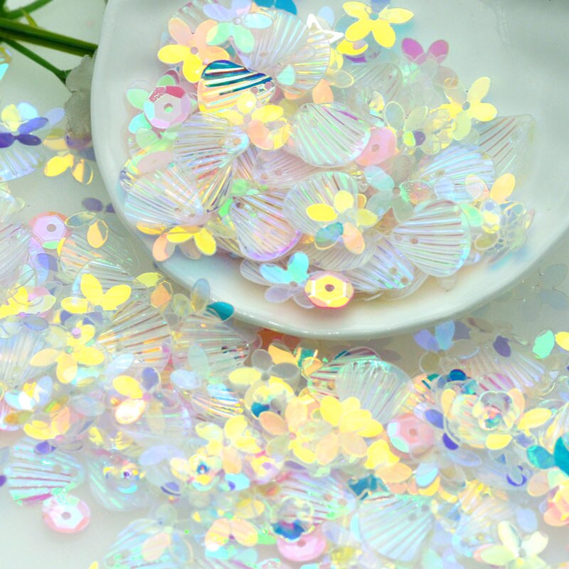 20 Gram Diverse Fancy Roze Schelpen & Bloemen Pail... – Vicedeal