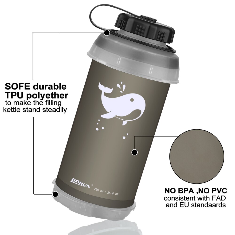 750Ml Opvouwbare Fles Water Herbruikbare Opvouwbaa... – Grandado