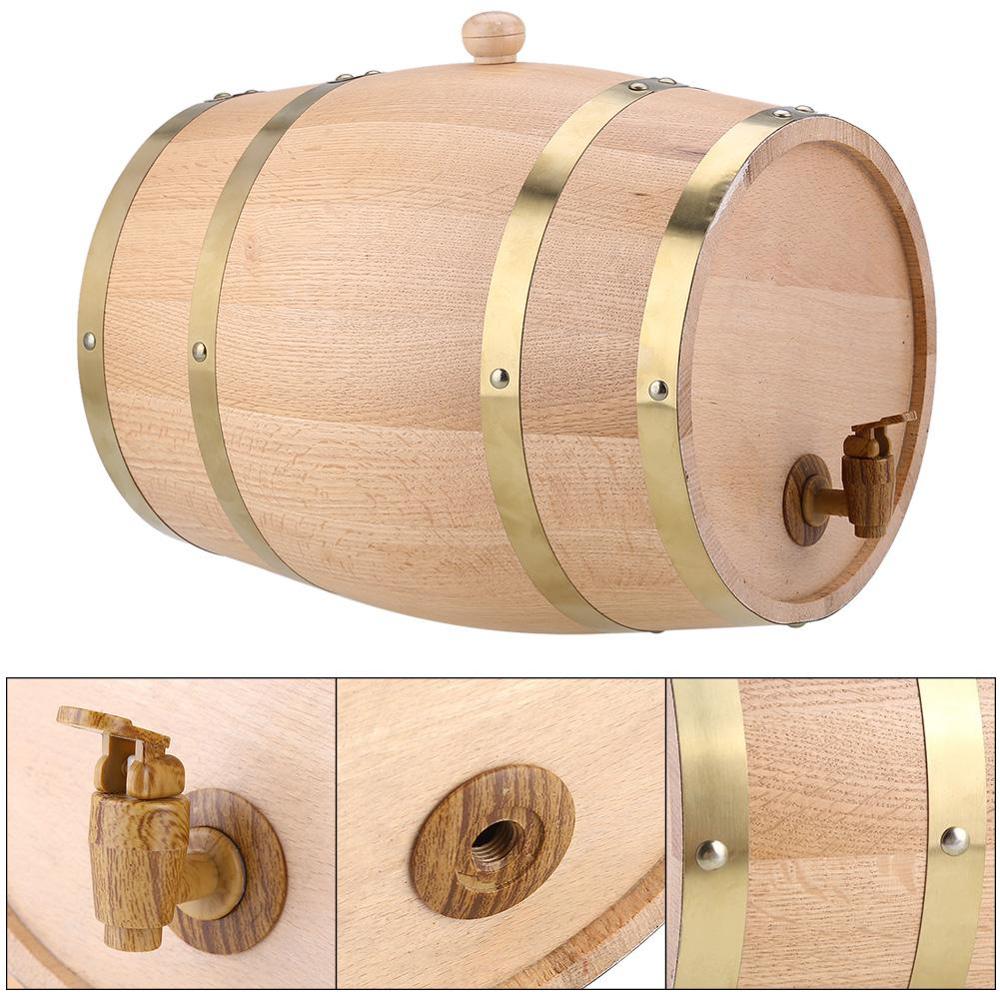 1 x 1.5L/3L/5L/10L Oak Pine Wine Barrel Vintage Wo... – Vicedeal