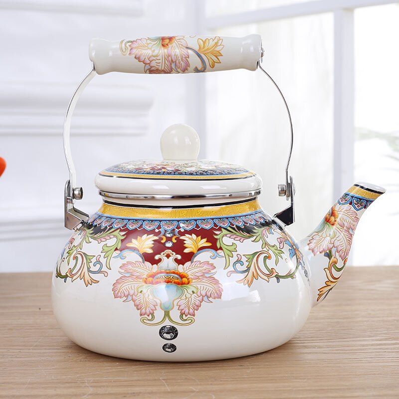 2.4L heat-resistant enamel pot milk tea boiled wat... – Grandado