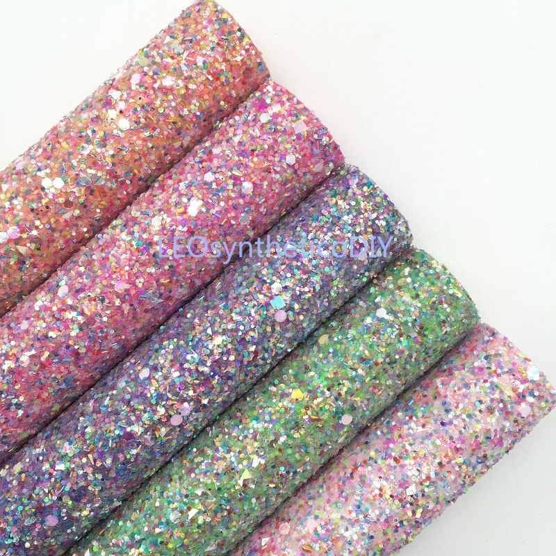 1PC 21X29CM Glitter Fabirc, Chunky Glitter Leather... – Vicedeal