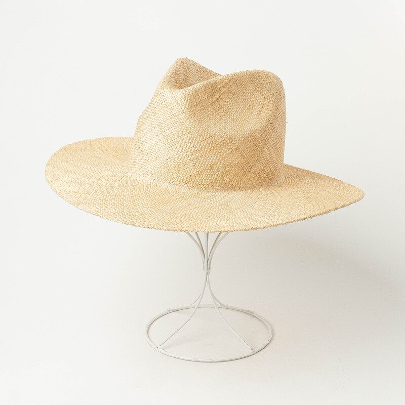 Jazz hat men's simple natural straw hat travel bea... – Grandado