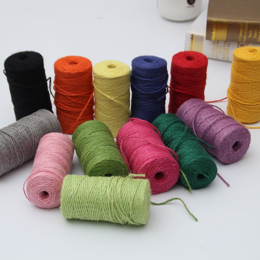 100M Natural Burlap Hessian Jute Twine Cord Hemp R... – Vicedeal