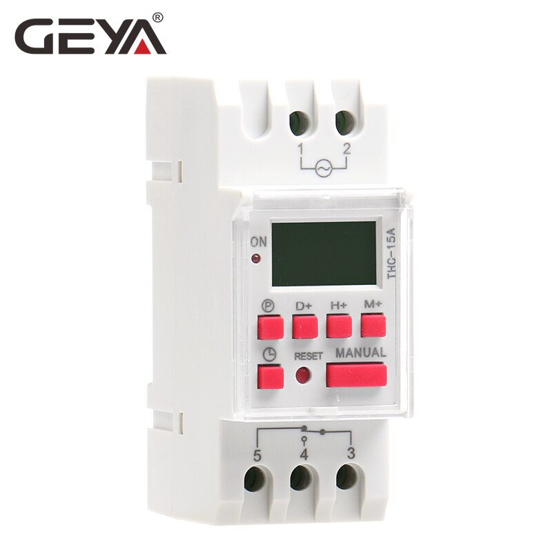 GEYA THC-15A Din Rail Digital Time Switch Weekly P... – Grandado