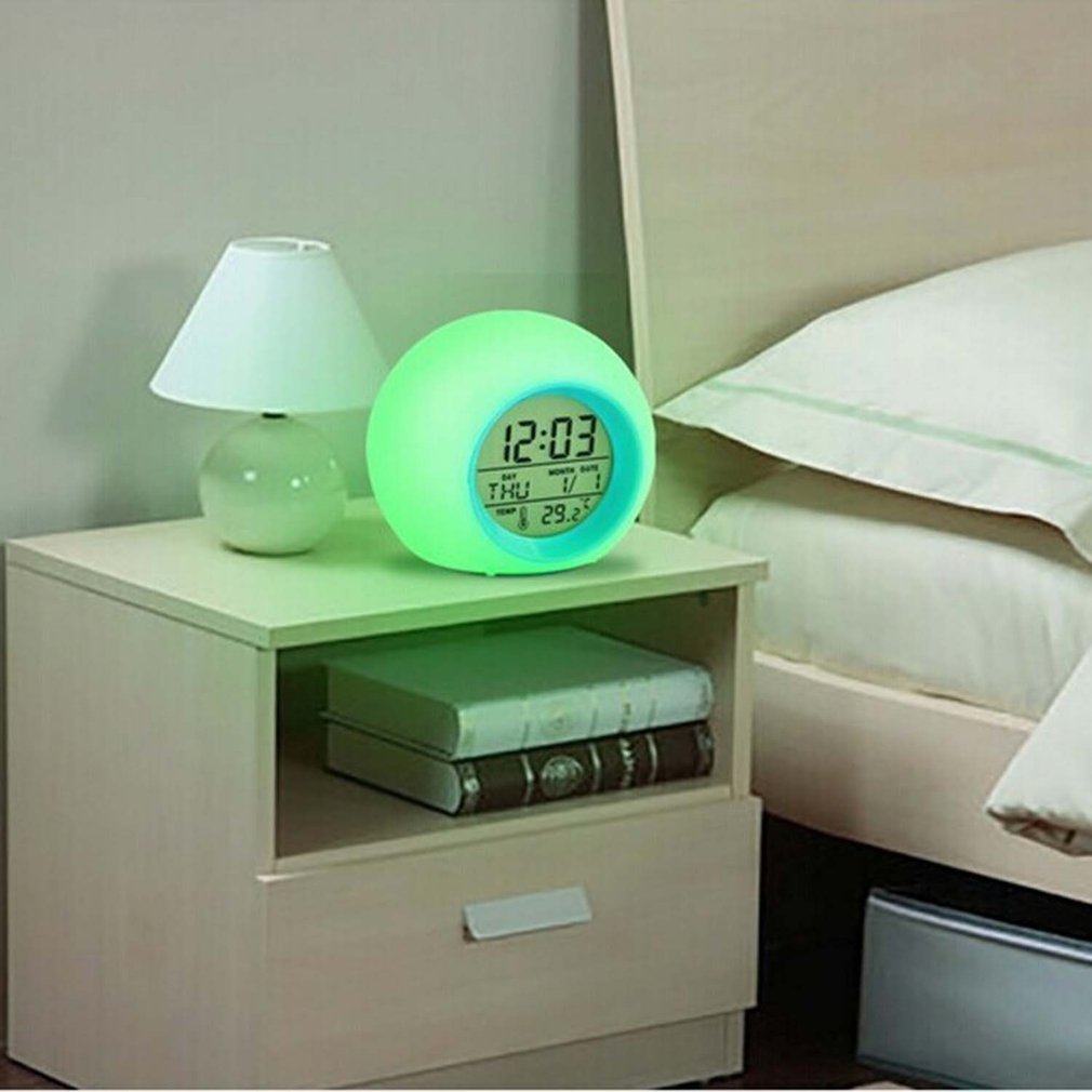 7 Colorful Round Digital Lcd Display Alarm Clock N... – Grandado