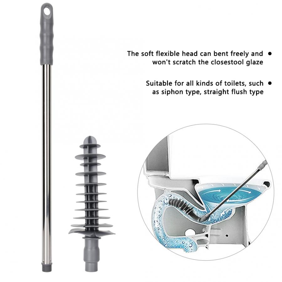 Long Handle Toilet Plunger Bathroom Blockage Unblo... – Grandado