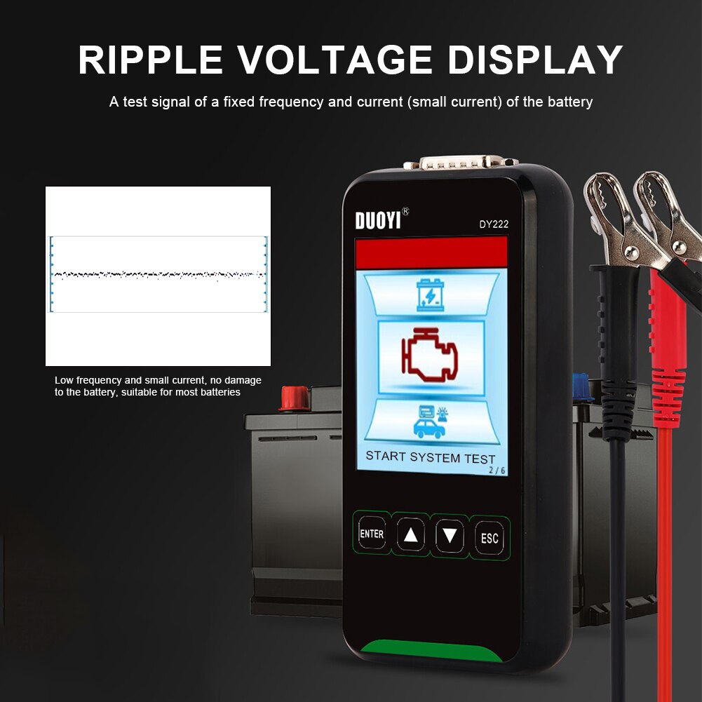 DY222 12V/24V Car Battery Load Tester Multifunctio... – Vicedeal