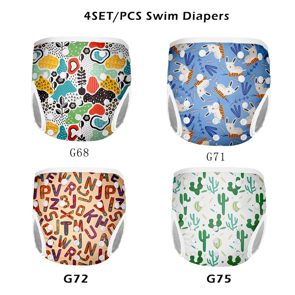4 Stks/set Baby Swim Luiers Verstelbare Katoenen L... – Grandado