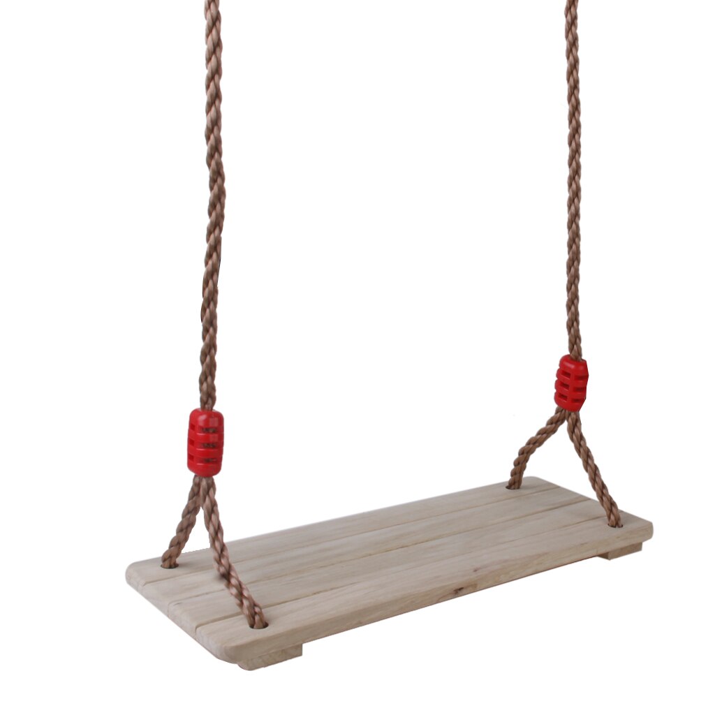 Natuurlijke Hout Boord Swing Seat Met Touw Kids Ou... – Vicedeal
