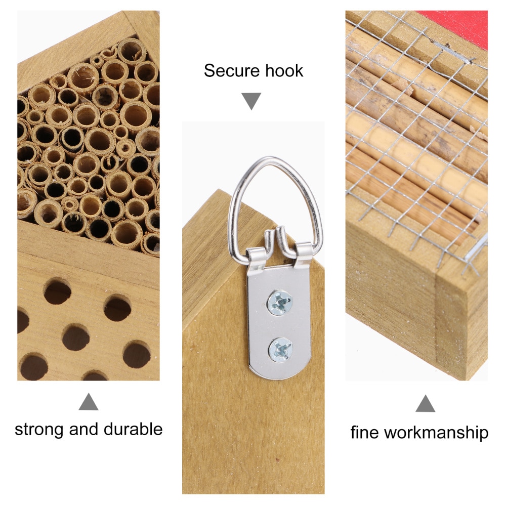 Bee House Hotel for Solitary Bee Outdoor Hanging W... – Grandado