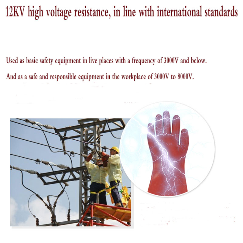 12KV insulated gloves against electricity 220v380V... – Grandado