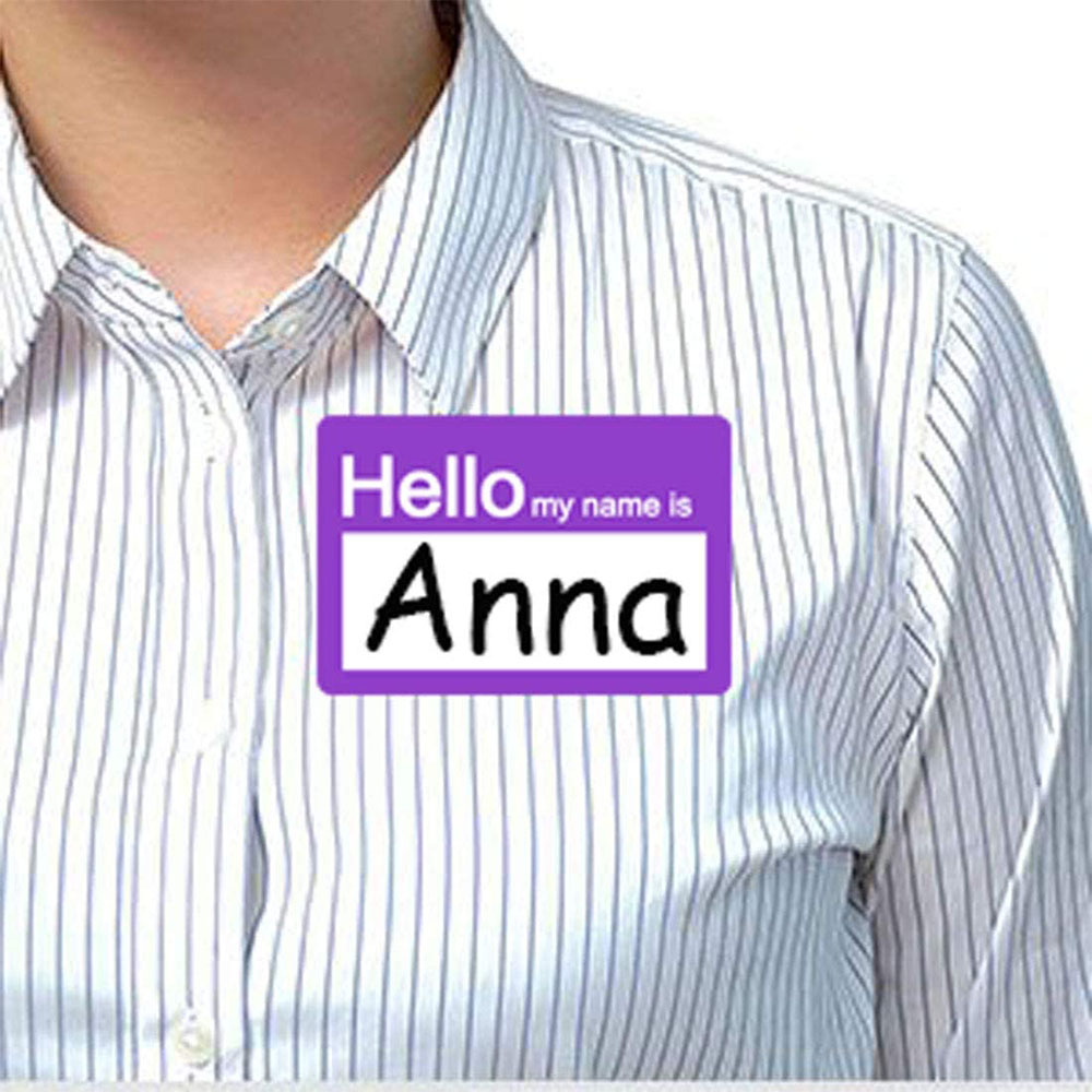 2021New Hello My Name Is Stickers Badges NameTag L... – Grandado