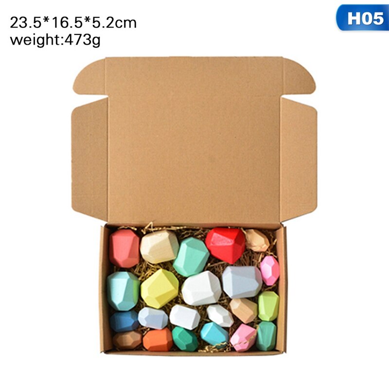 Rainbow Wooden Stone Building Toys For Baby Nordic... – Grandado
