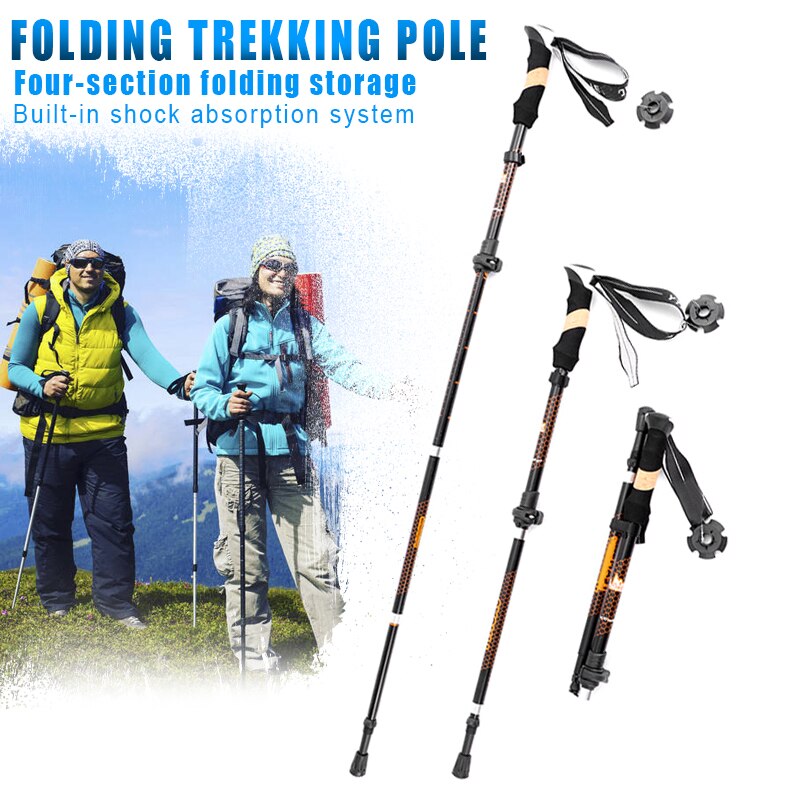 Walking Sticks High-Strength 4-Section Telescopic ... – Grandado