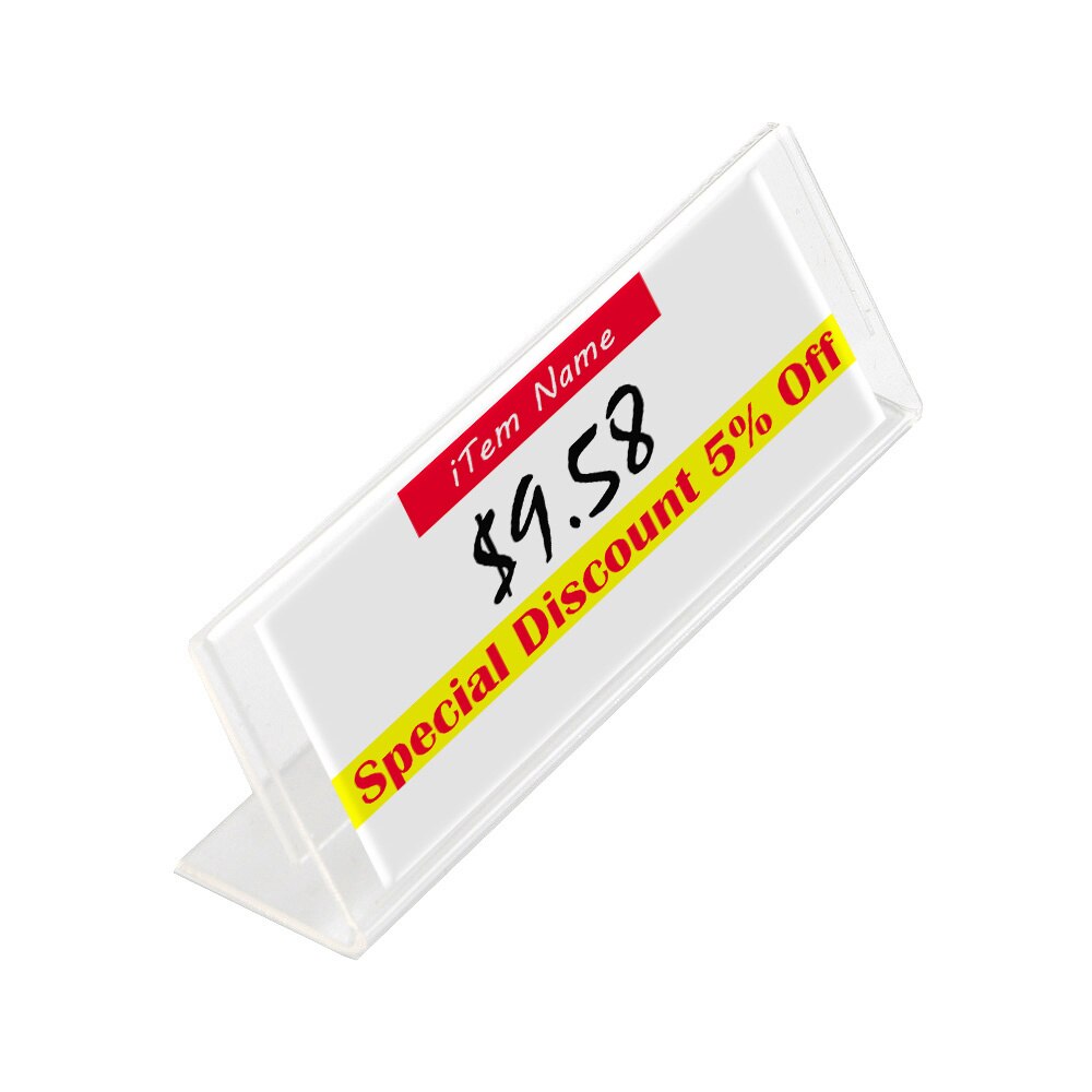 2.8x10cm Acrylic Label Frame L Sign Holder Shelf E... – Grandado