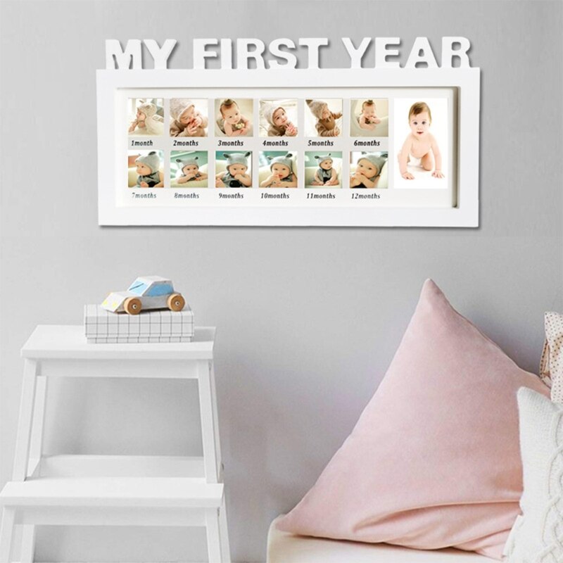 DIY 0-12 Month Baby Wall Hanging Pictures Display ... – Grandado