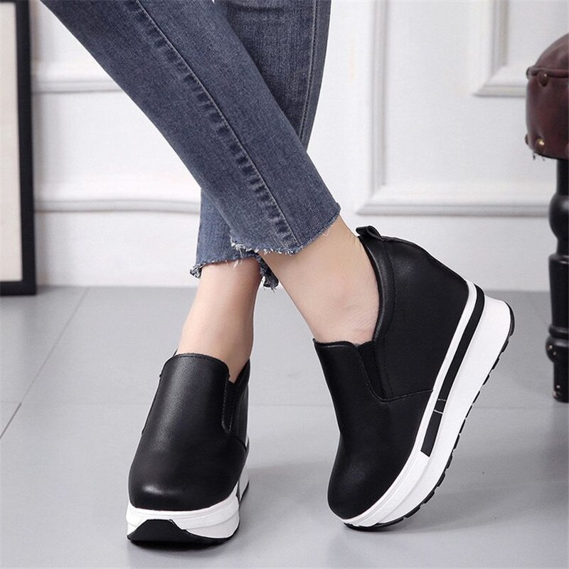 8cm hoge hakken sneakers met hoge zool dames sneak... – Vicedeal