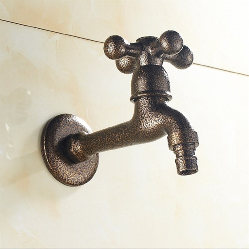 1 pc Bibcock Kraan Lange Tuin Kraan Antiek Messing... – Grandado