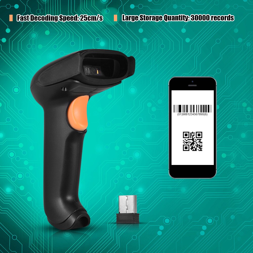 Aibecy Handheld Barcode Scanner USB 2.4G Wireless ... – Grandado