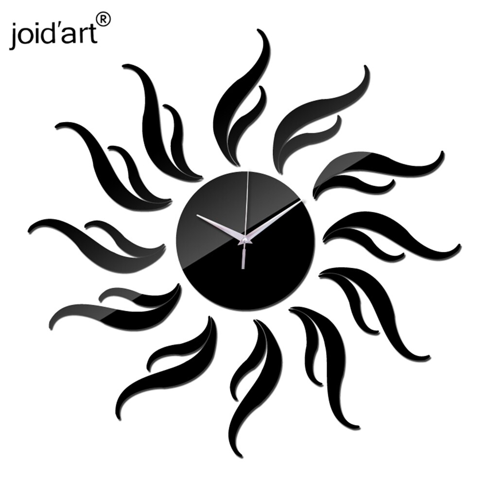 acrylic wall watch home decor 3d mirror clocks saf... – Grandado