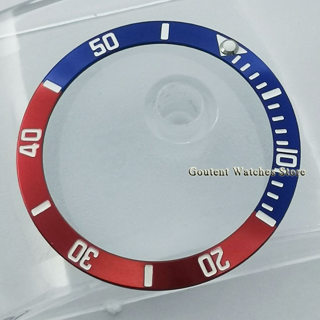 38mm Goutent Black Blue/Red Bezel Insert For 40mm ... – Grandado